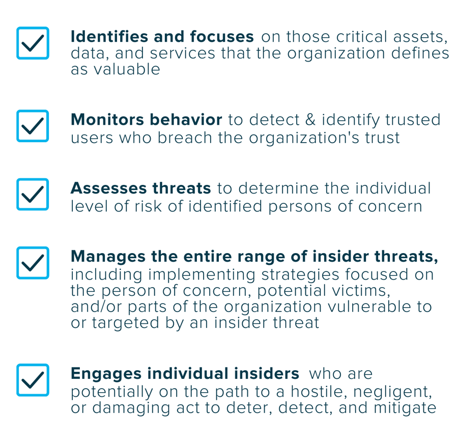 Insider Threat: The Value of a Program-First Approach
