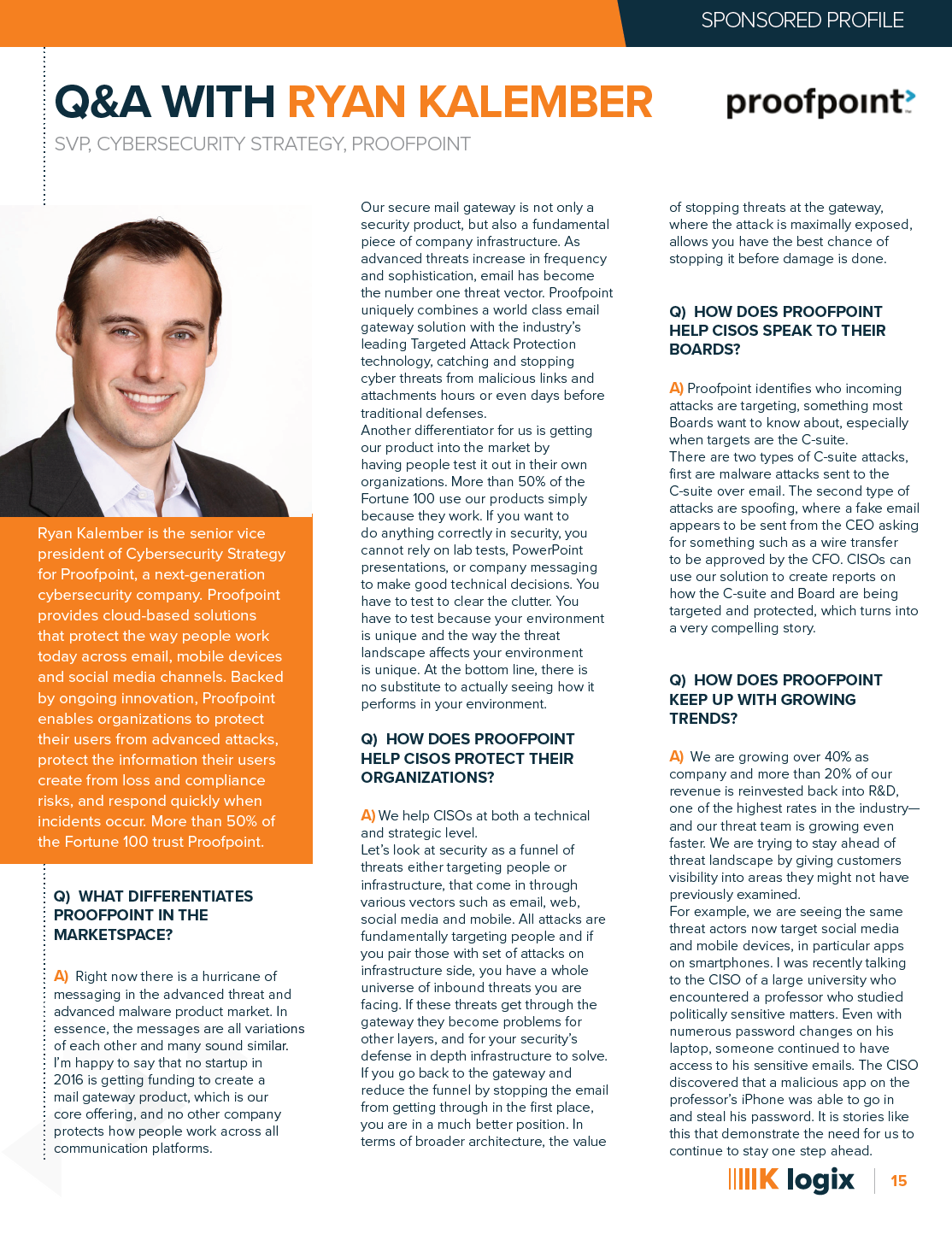 Q&A with Ryan Kalember, SVP Cybersecurity, Proofpoint